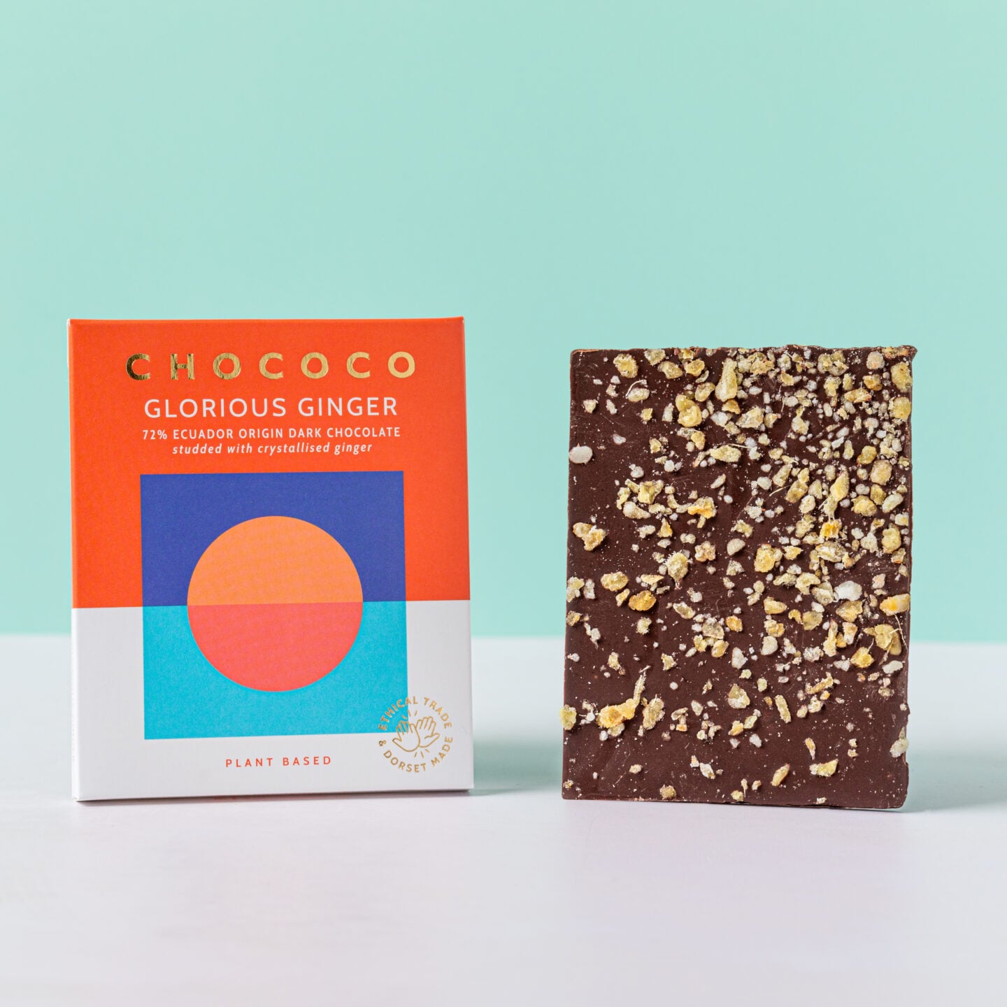 Chococo - Glorious Ginger studded Chocolate Bar (vf) | The Little Botanical
