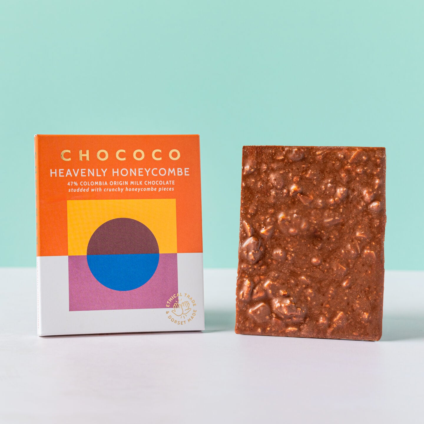 Chococo - Heavenly Honeycombe 47% Milk Chocolate Bar | The Little Botanical