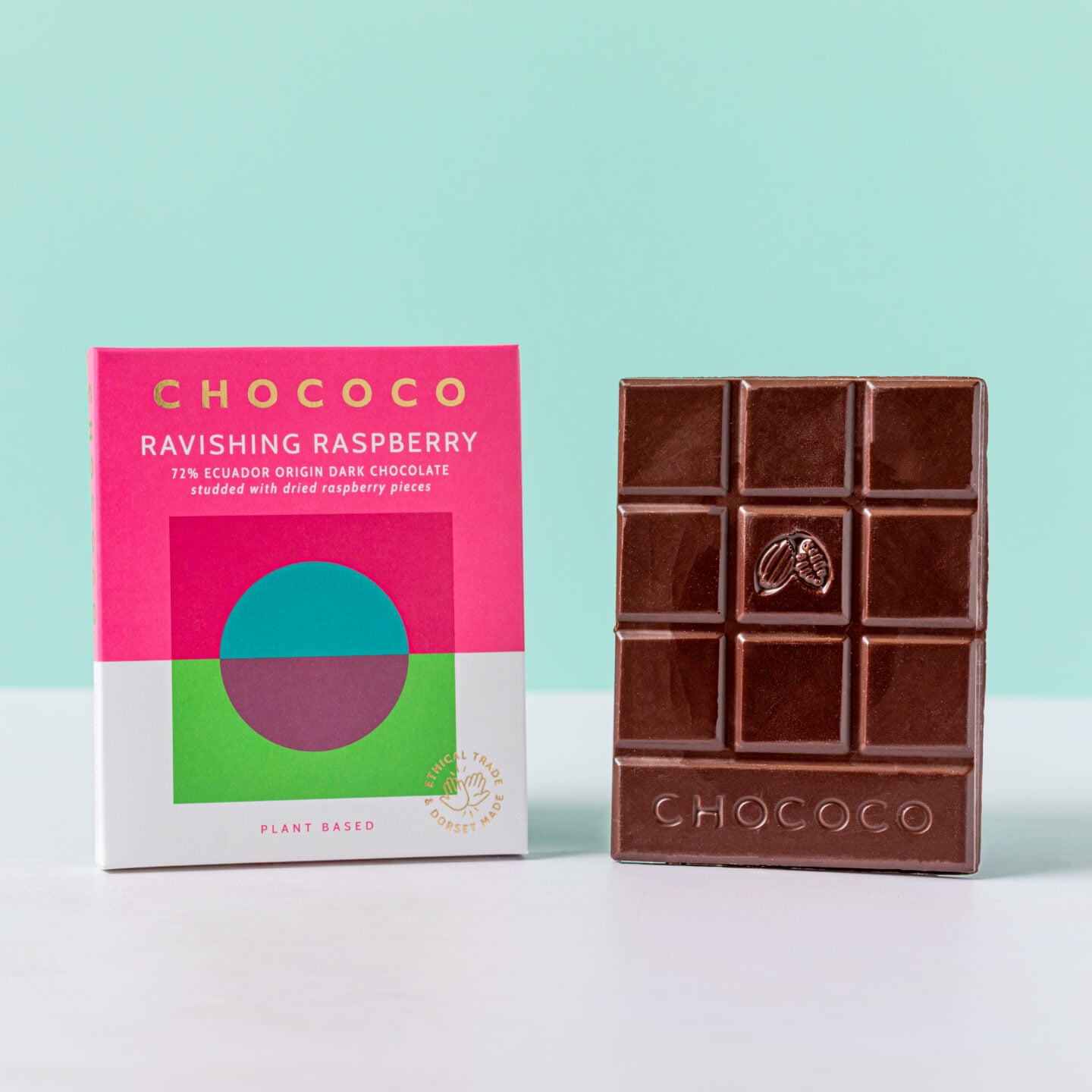 Chococo - Ravishing Raspberry studded 72% Dark Chocolate Bar (vf) | The ...